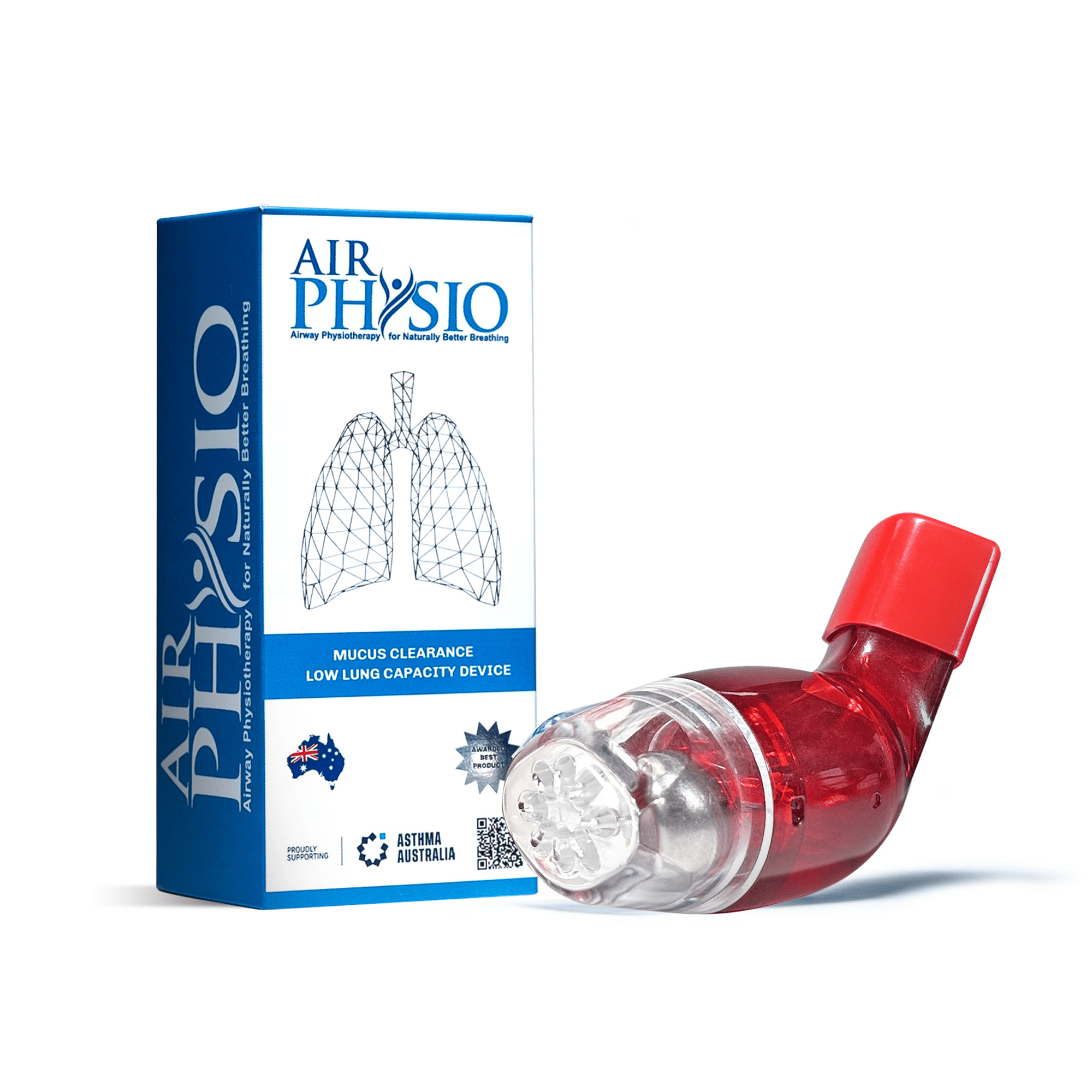 AirPhysio Blue Breathing Aid Asthma COPD Lung Therapy Mucus Removal ...